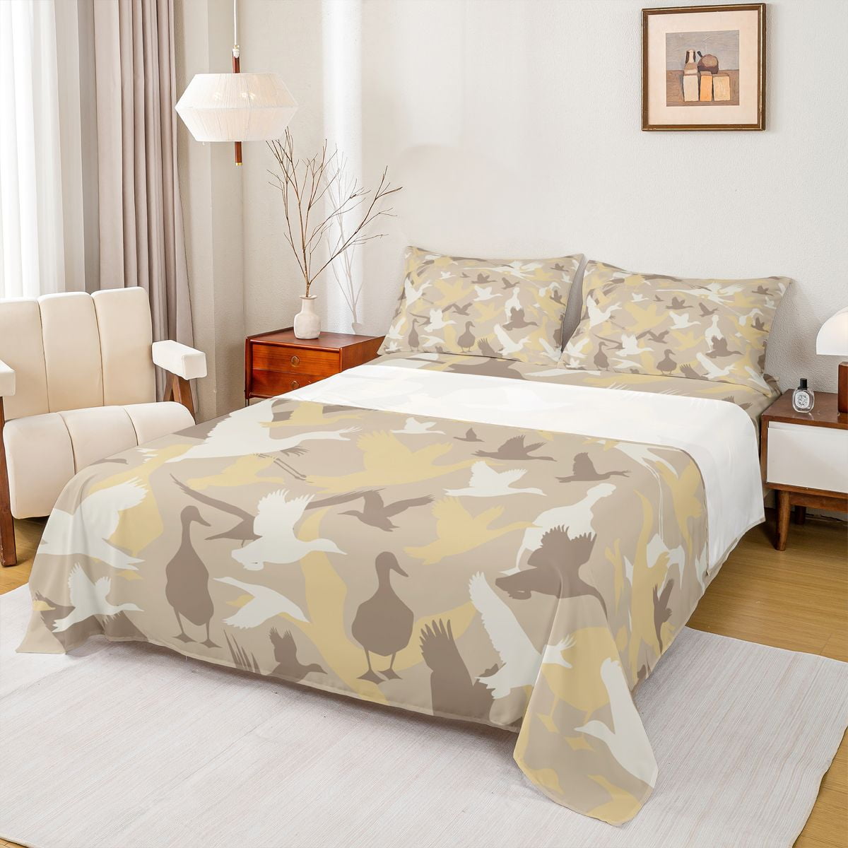 Castle Fairy Kids Teenagers Animal Mallard Duck Twin Sheet Sets,Lake ...