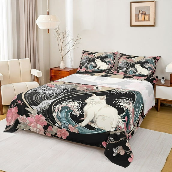 Castle Fairy Kids Teens Animal Cat Full Size Sheets,Ocena Waves Sakura ...