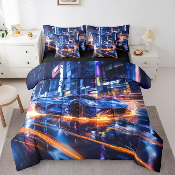 Castle Fairy Kids Teens Car Twin Bedding Sets,Speed Race Car Bedding ...