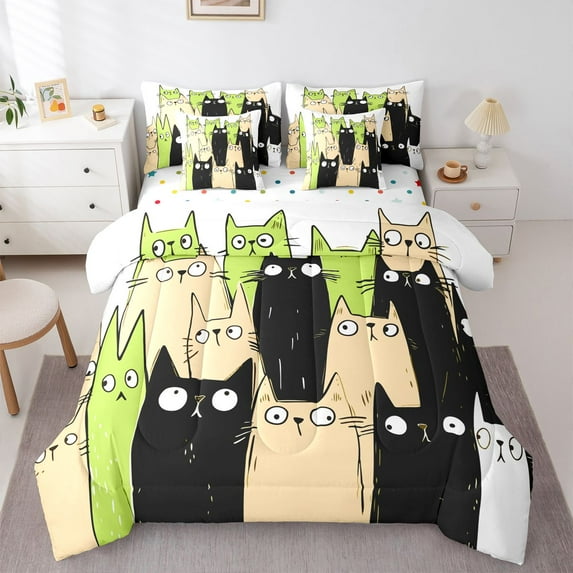 Castle Fairy Kids Teens Cartoon Cats Twin Bedding Sets,Cute Animal ...