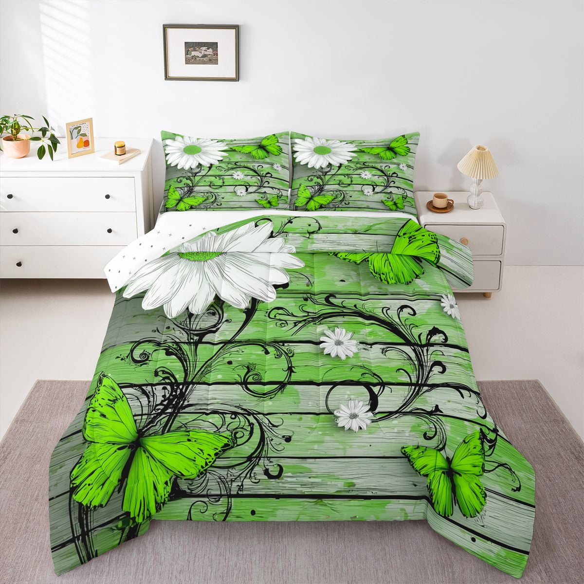 Castle Fairy Kids Teens Flying Butterflies Full Size Comforter Sets 3 ...