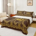 Castle Fairy Kids Teens Gold Crown Bed Sheets,Bohemian Damask King ...