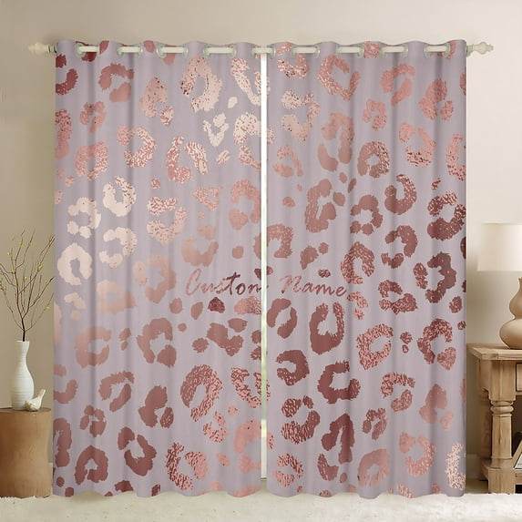 Castle Fairy Leopard Print Blackout Curtains,Abstract Gradient Curtains ...