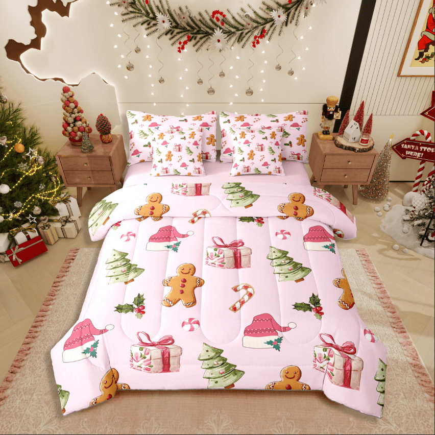 Castle Fairy Merry Christmas Girl 7-Piece Twin Bedding Sets,Gingerbread ...