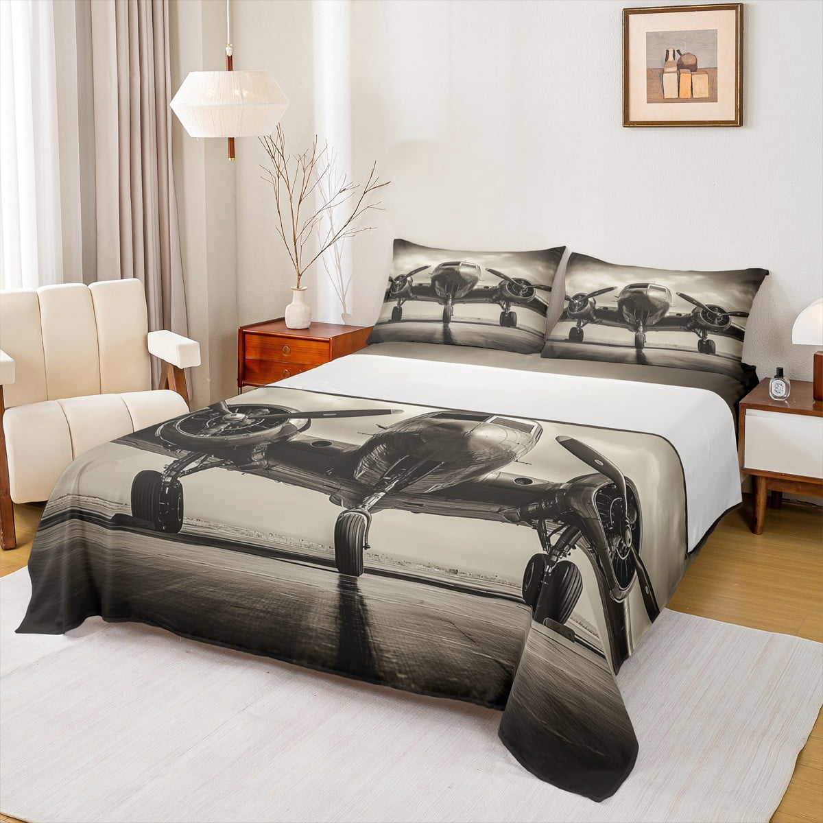 Castle Fairy Jet 4-Piece Full Size Sheets,Transportation Theme Bed ...