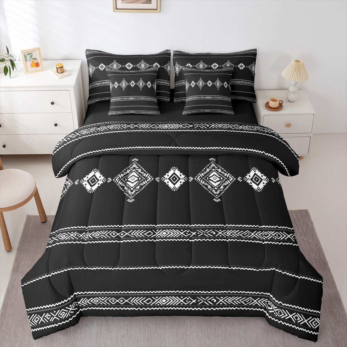 Castle Fairy Minimalist Aztec Twin Bedding Sets,Bohemian Tribal Bedding ...