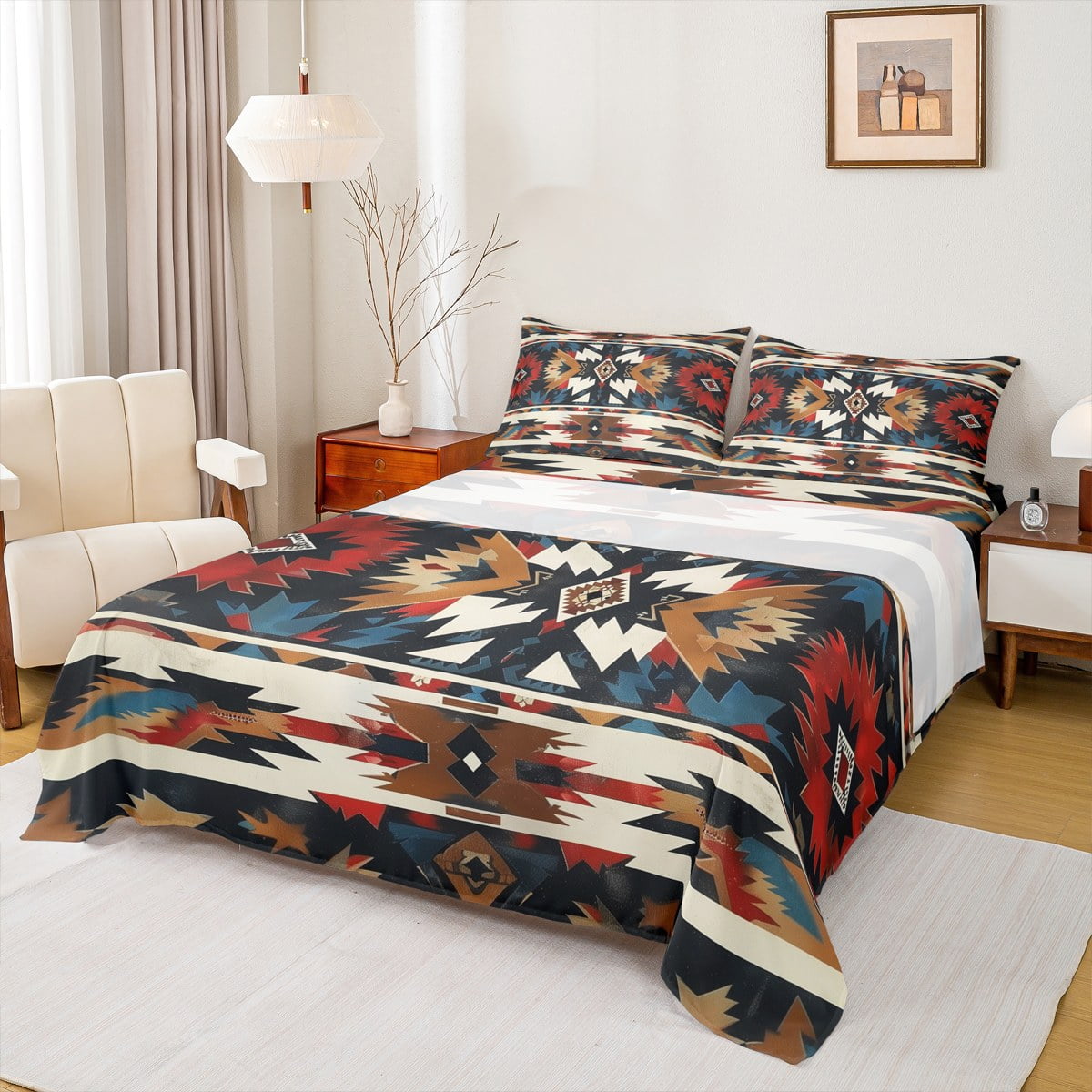 Castle Fairy Minimalist Hippie Aztec Queen Sheet Sets,Boho Vintage ...