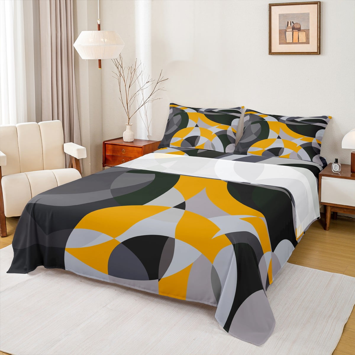 Castle Fairy Minimalist Stripes 4 Pieces Queen Sheet Sets for Teenagers ...