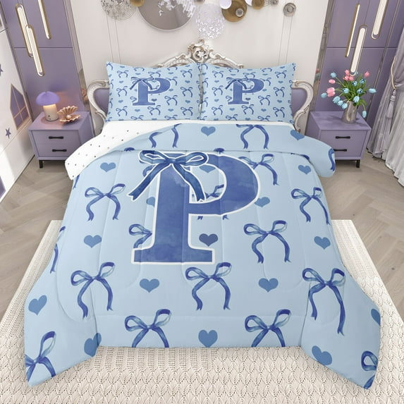 Castle Fairy Monogrammed Letter Initial P 3-Piece Full Size Comforter ...