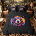 Castle Fairy Neon Graffiti Bear Queen Bedding 7pcs,Colorful Watercolor ...