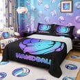 Castle Fairy Neon Handball Bed Sheets 4-Piece, Gradient Sport Ball Full ...