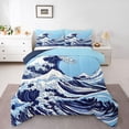 Castle Fairy Ocean Waves Full Size Comforter Sets Female Men,Mount Fuji ...