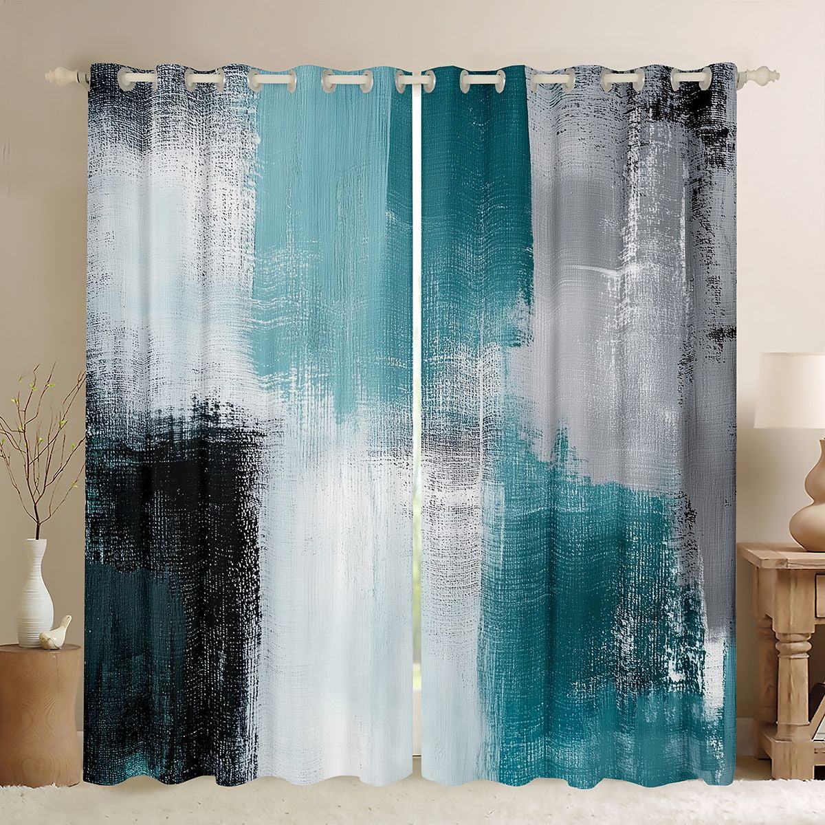 Castle Fairy Oil Painting Curtains Pack of 2 (42x84 Each),Vintage ...