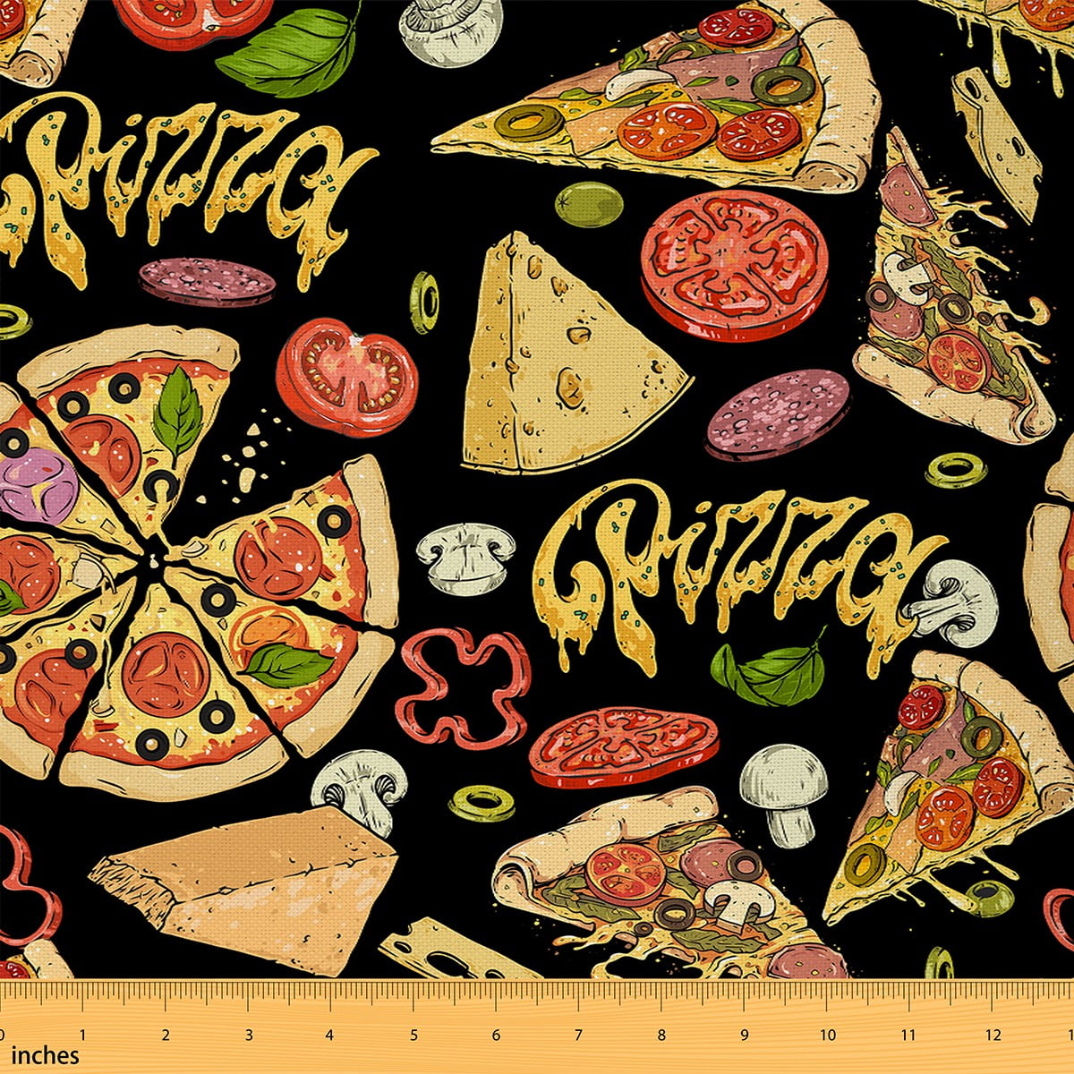 Castle Fairy Pepperoni Pizza Fabric by the Yard 10 Yards for Teens ...