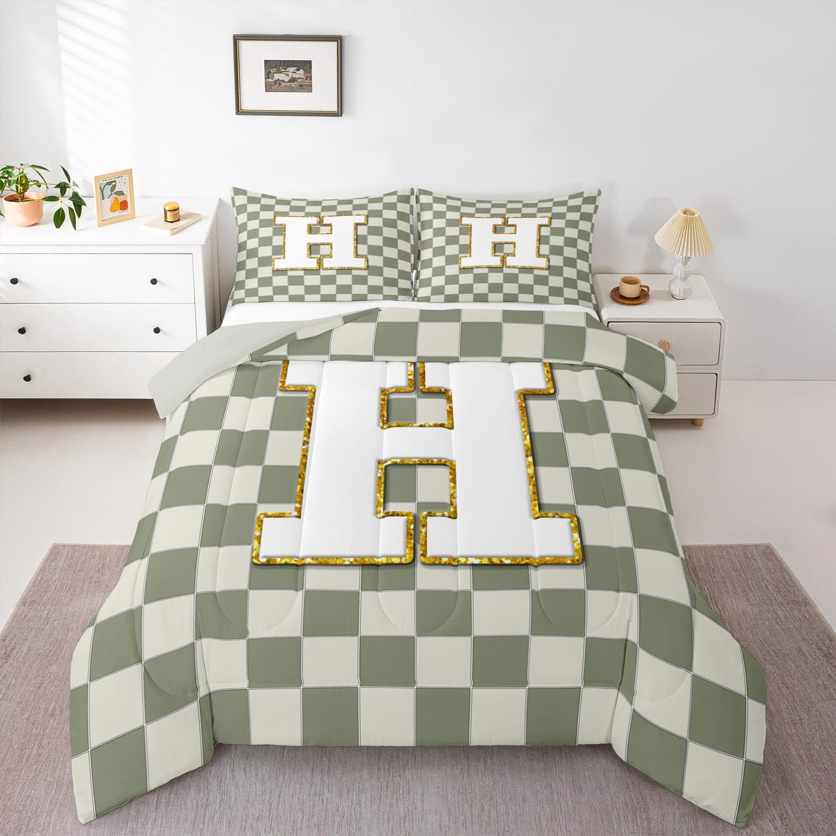 Castle Fairy Personalized Initial 3-Piece Full Size Comforter Sets for ...