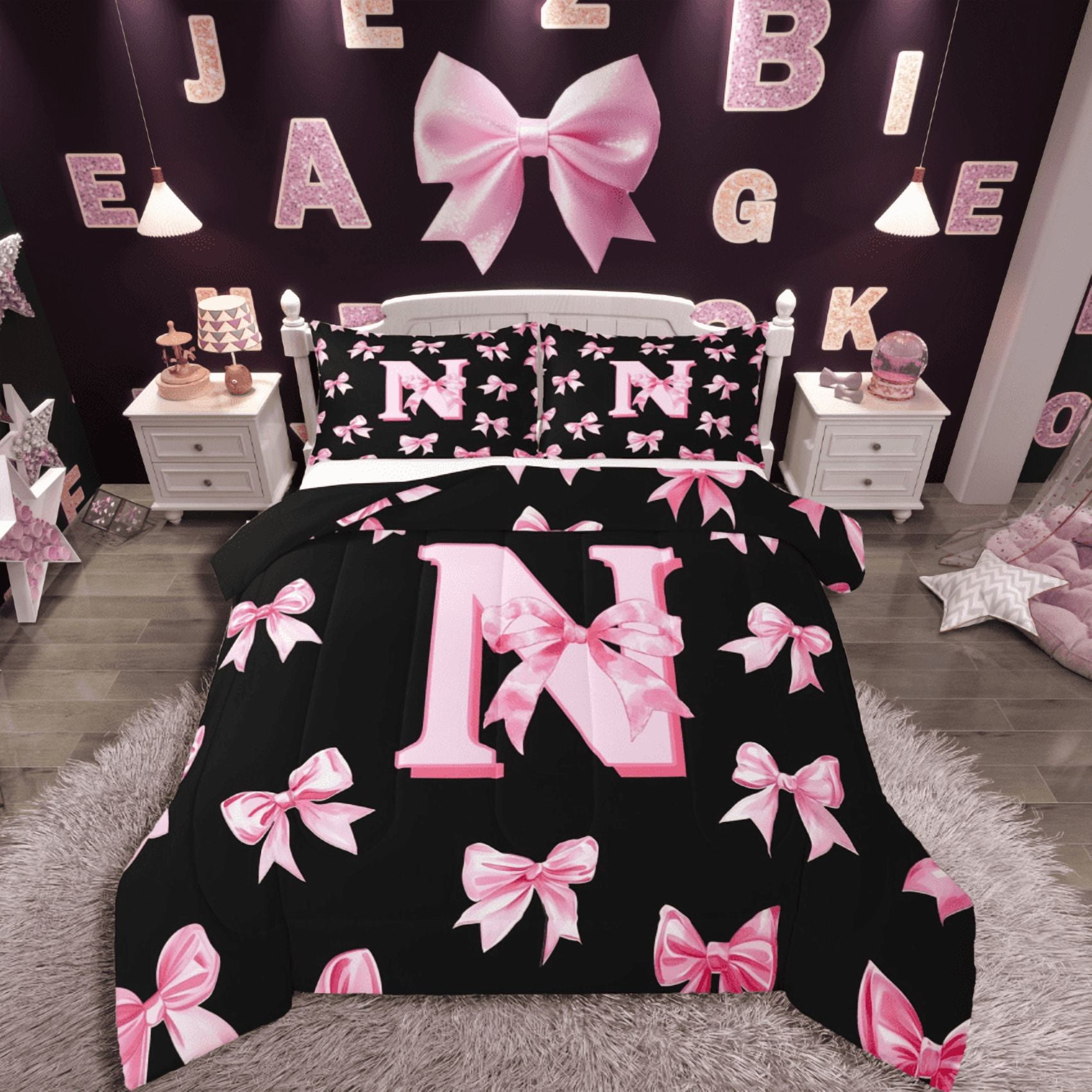 Castle Fairy Personalized Initial 3 Pieces Queen Comforter Set,Dreamy ...