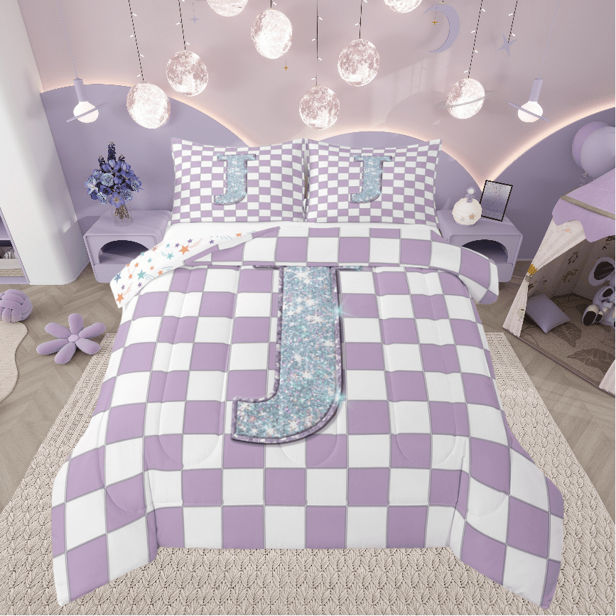 Castle Fairy Personalized Initial 3 Pieces Queen Comforter Set for Kids ...