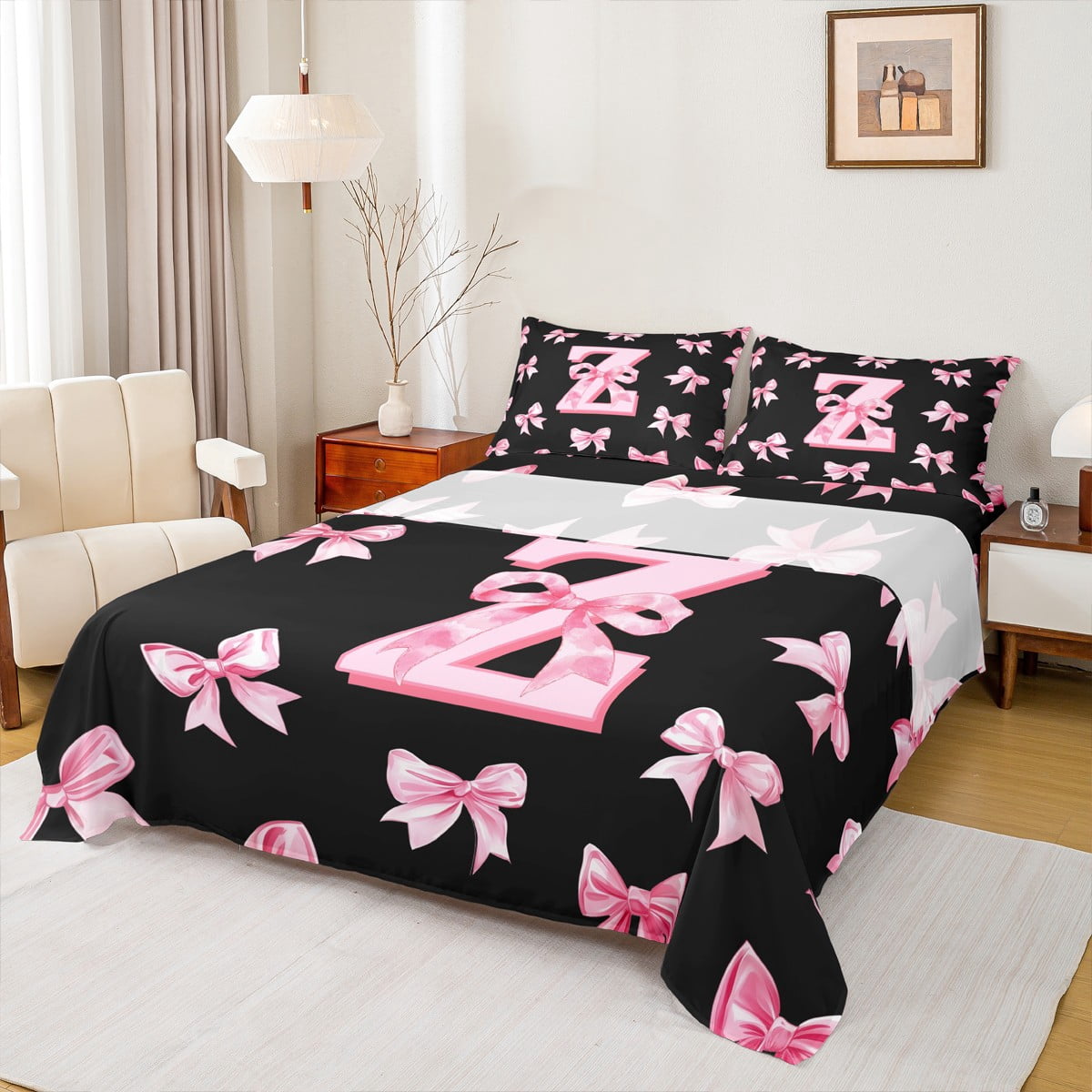Castle Fairy Personalized Initial 4-Piece Full Size Sheets,Dreamy ...