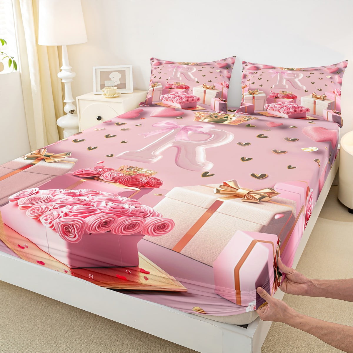 Castle Fairy Personalized Initial 4 Pieces Queen Sheet Sets,Dreamy ...