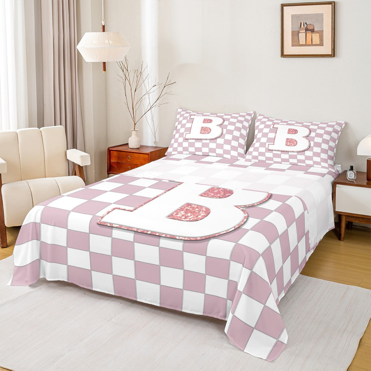 Castle Fairy Personalized Initial 4 Pieces Queen Sheet Sets for Kids ...