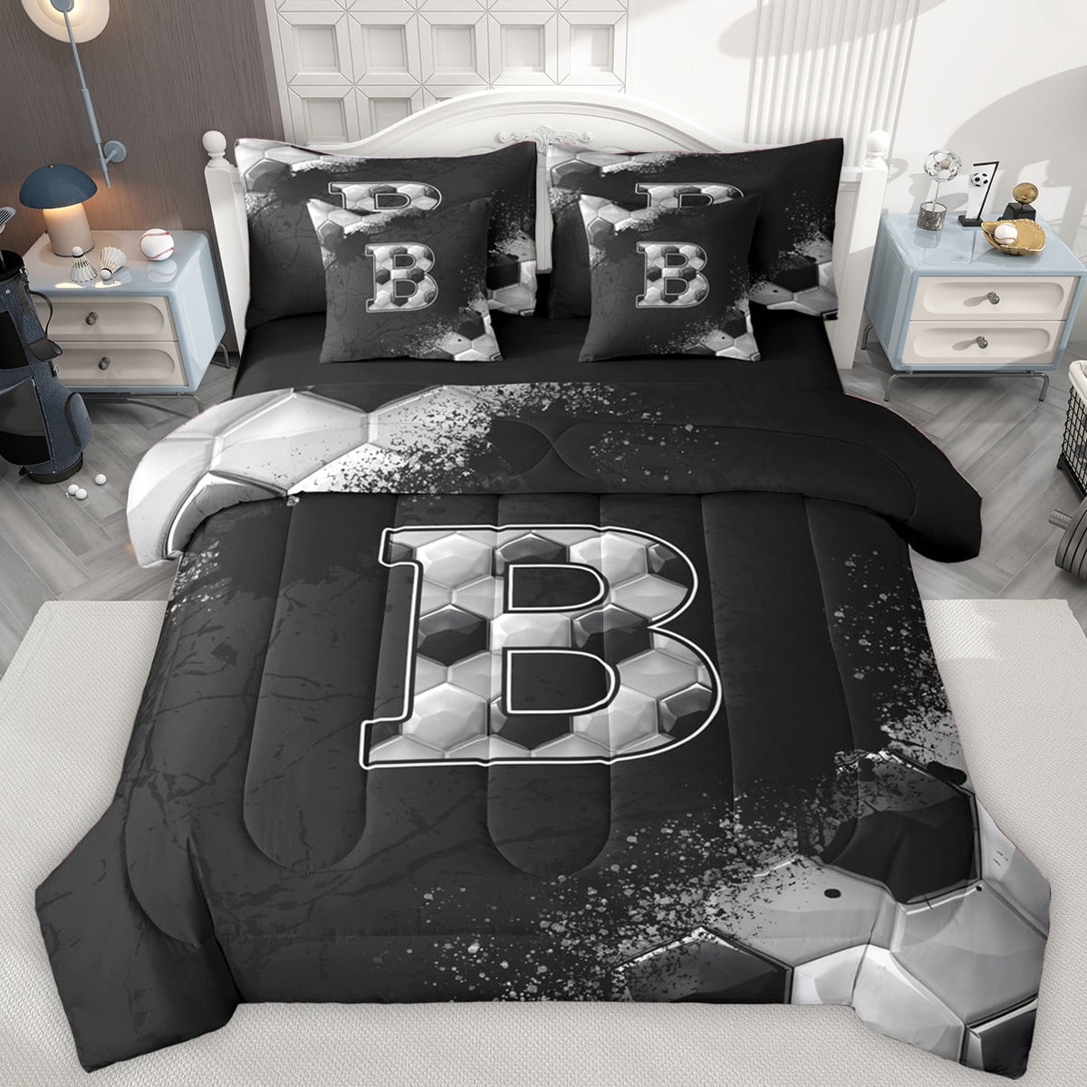 Castle Fairy Personalized Initial B Bedding Comforter Set 7pcs for ...