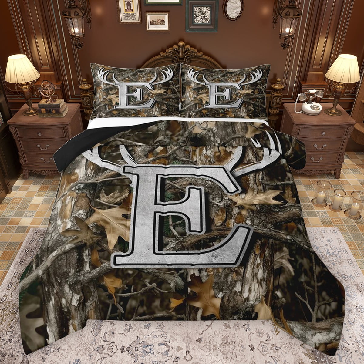 Castle Fairy Personalized Initial E Full Size Comforter Sets 3-Piece ...