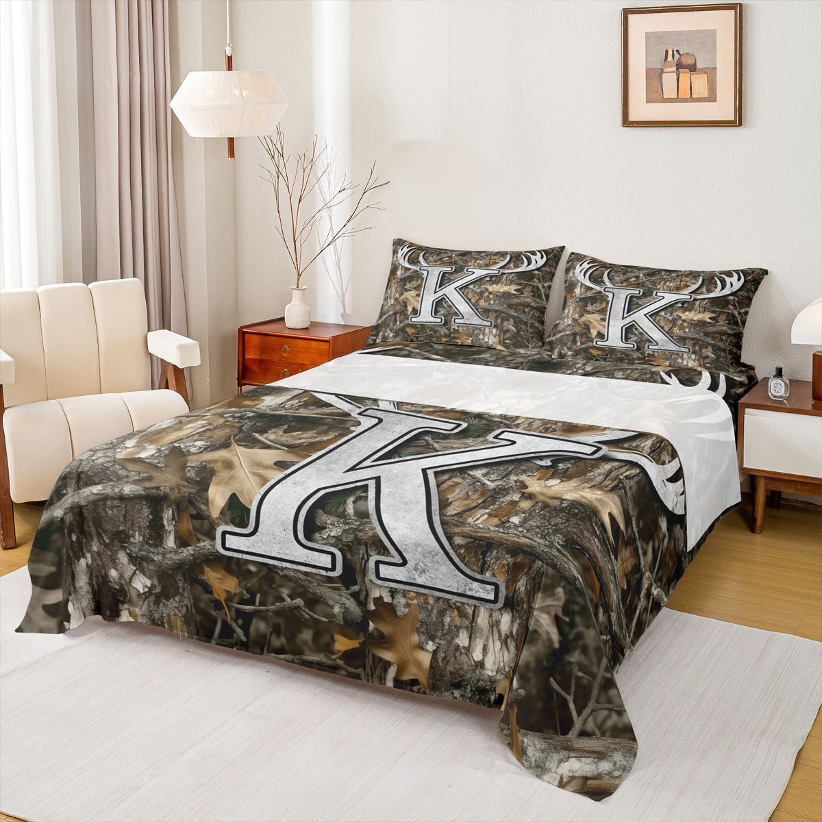 Castle Fairy Personalized Initial K Twin Sheet Sets 3pcs for Teens ...