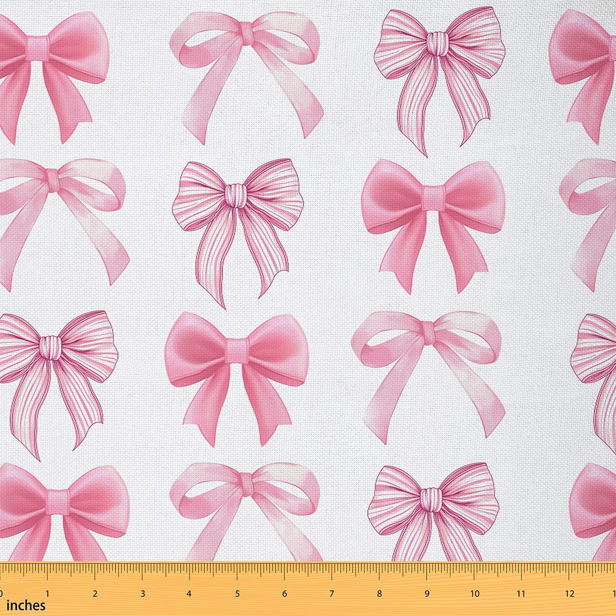 Castle Fairy Pink Bow Knot Fabric by the Yard 3 Yards for Girls ...
