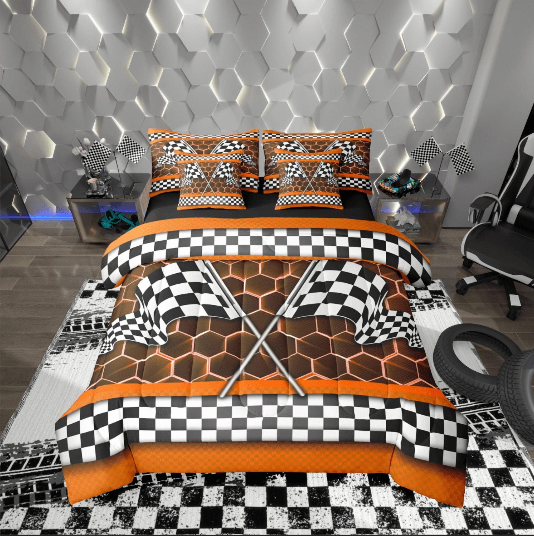 Castle Fairy Plaid Flag 7pcs Bedding Comforter Set for Teenagers ...
