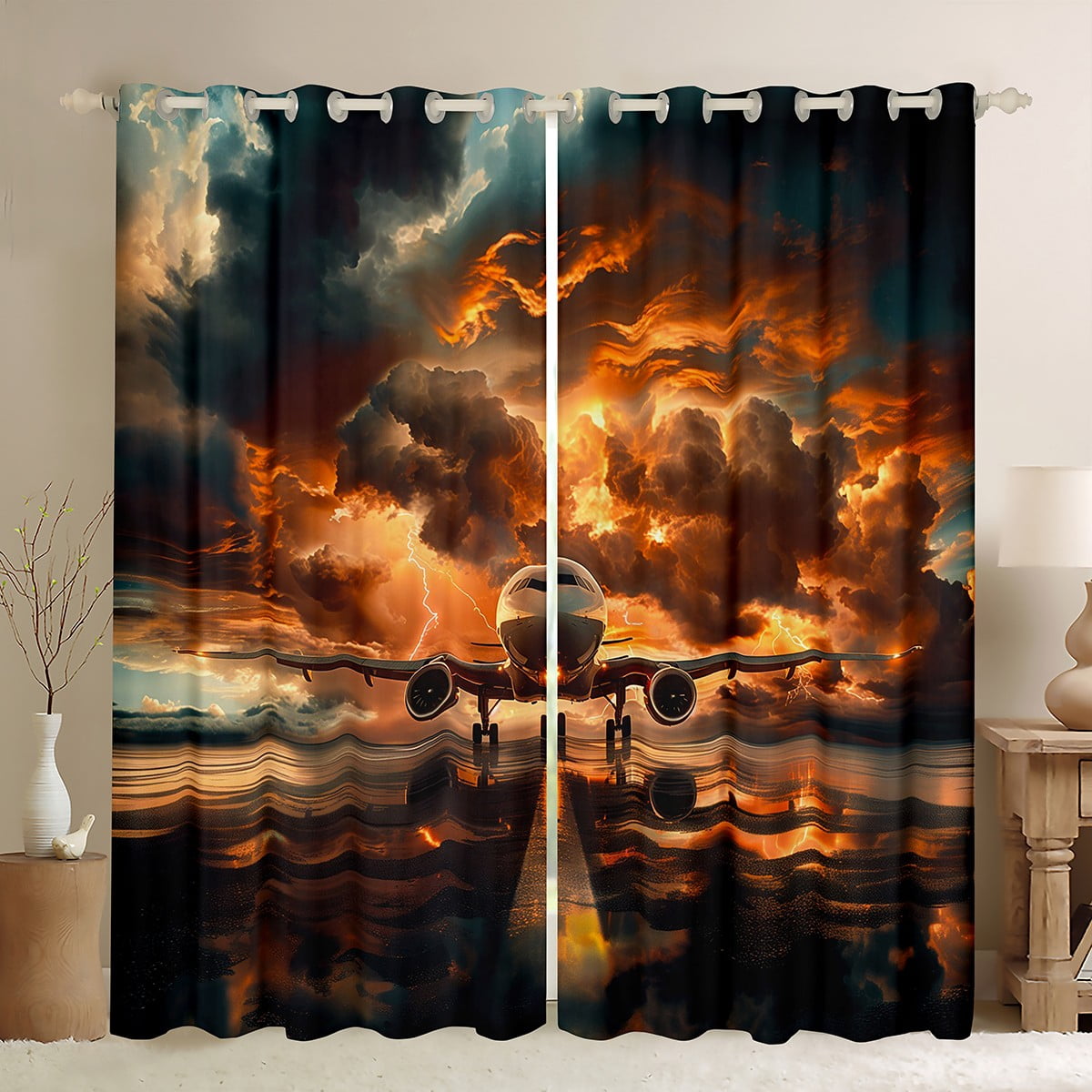 Castle Fairy Plane Blackout Curtains Set of 2 (52x84 Each ...