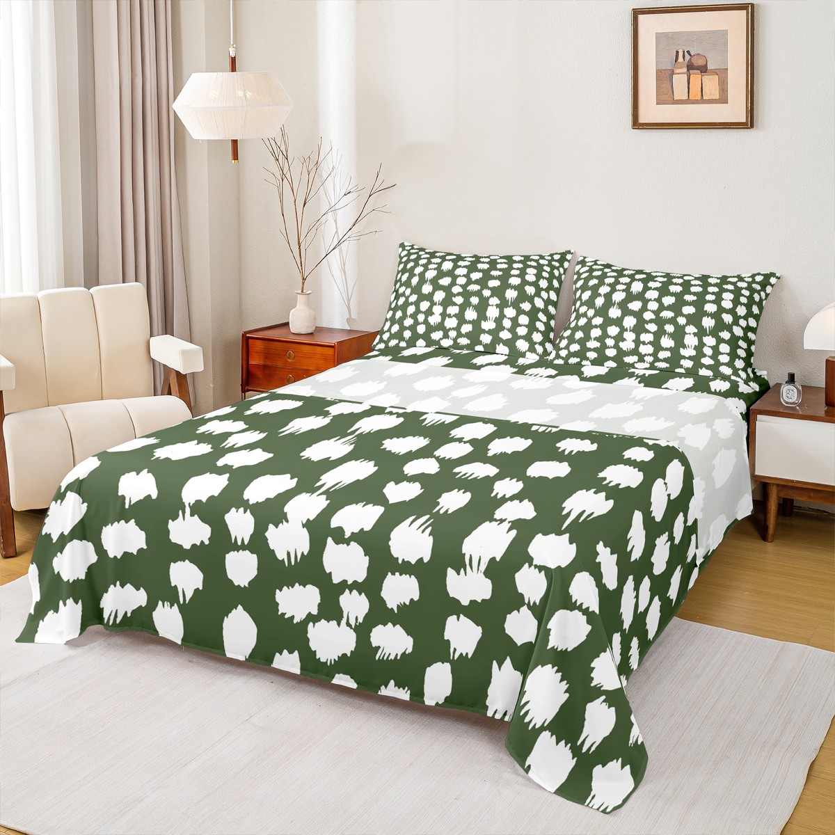 Castle Fairy Polka Dots 4 Pieces Queen Sheet Sets,Abstract Artwork ...