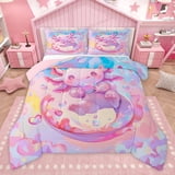 Castle Fairy Preppy Cartoon Pink Salamander Twin Comforter Sets,Animal ...