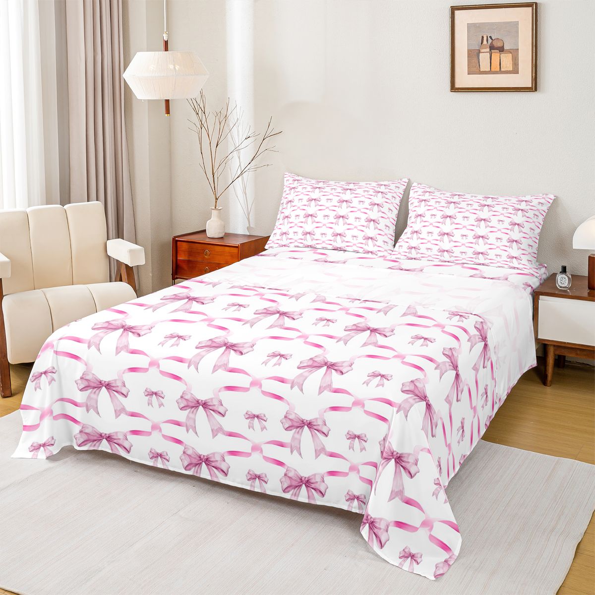 Castle Fairy Preppy Child Cartoon Bowknot Twin Sheet Sets 3pcs,Pink ...