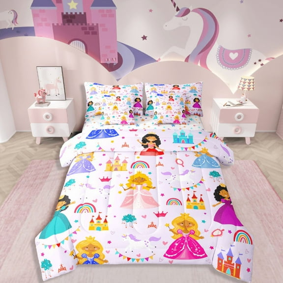 Castle Fairy Cute Cat Twin Comforter Sets,Cartoon Animal Bedding Set ...