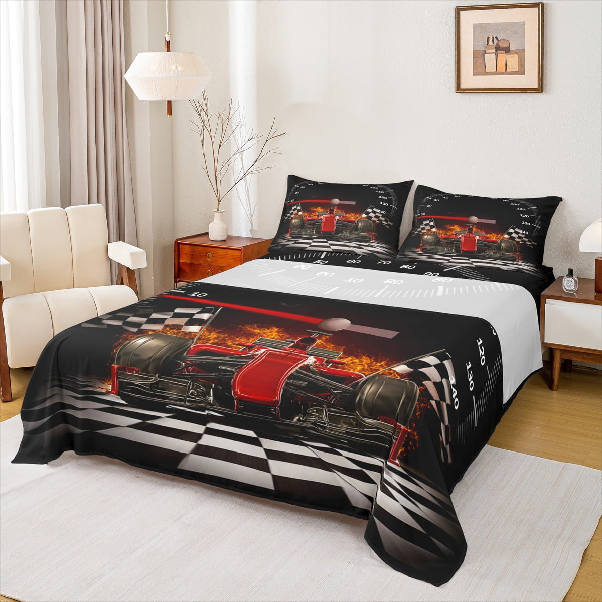 Castle Fairy Racing Car Twin Sheet Sets 3pcs for Female Men,Extreme ...