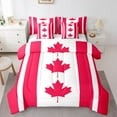 Castle Fairy Red Maple Leaves Twin Bedding Sets,Canada Flag Bedding ...