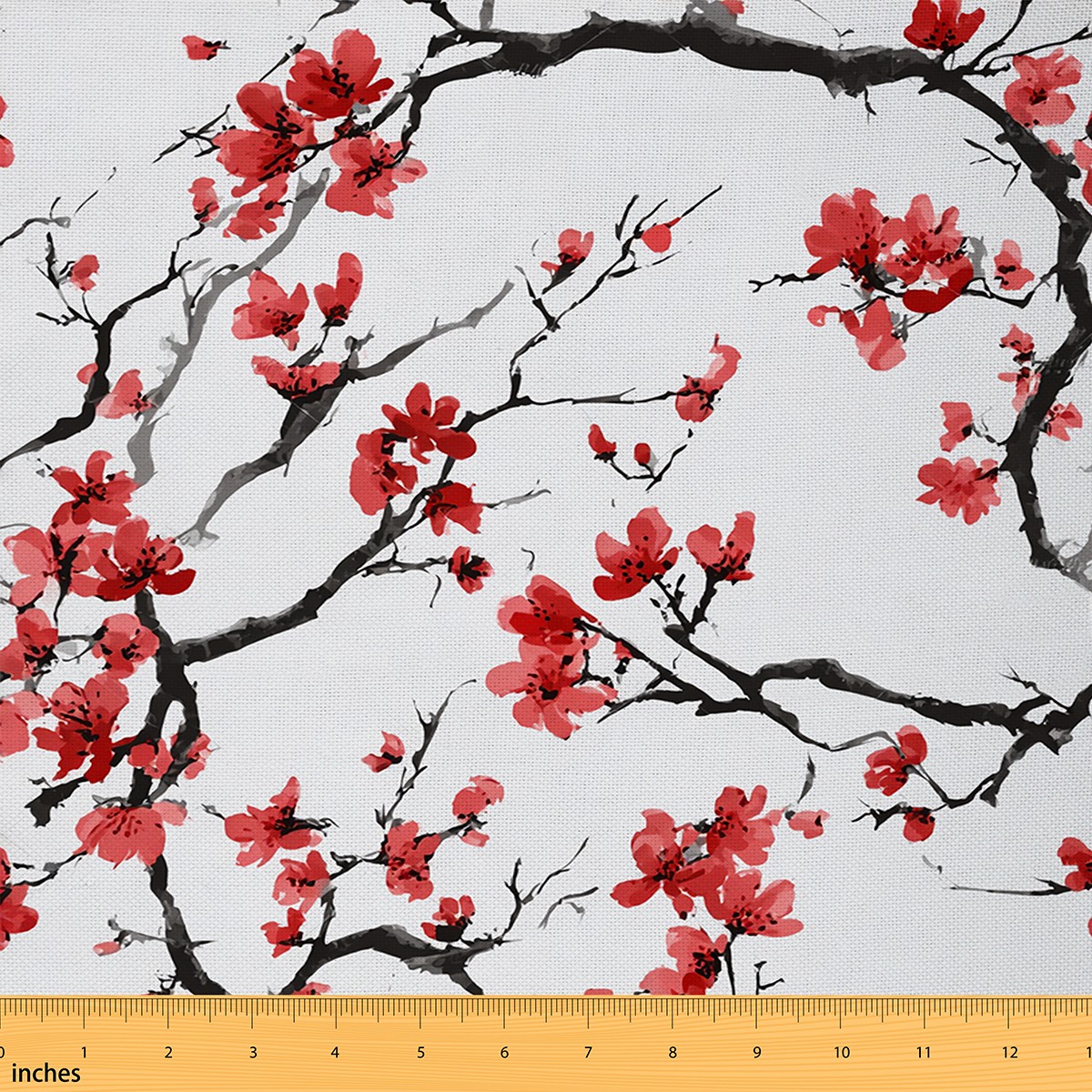 Castle Fairy Red Sakura Fabric by the Yard 3 Yards for Teenagers ...
