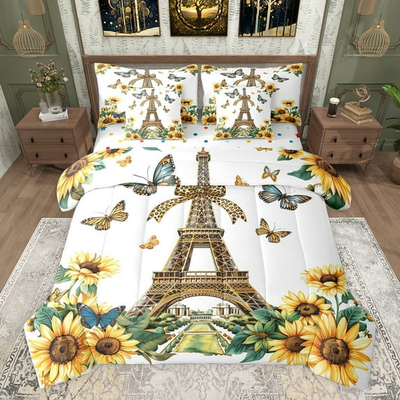 Castle Fairy Romantic Eiffel Tower Bedding Comforter Set 7pcs for Boys ...