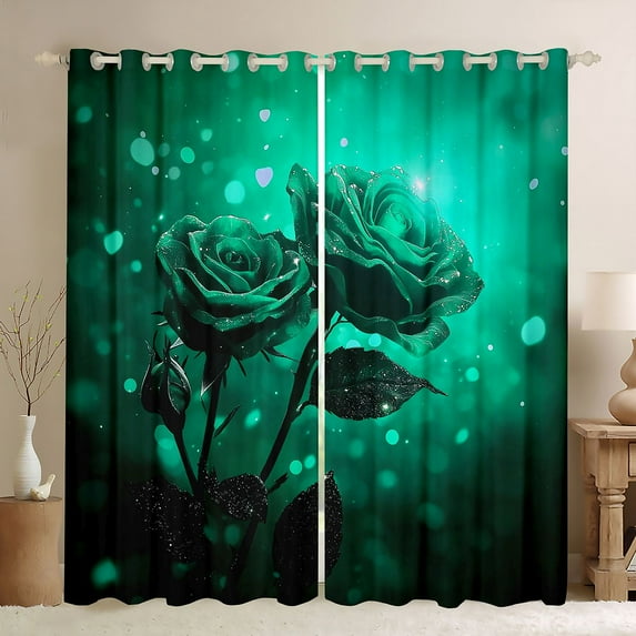 Castle Fairy Rose Curtains Pack of 2 (42x84 Each),Happy Valentine's Day ...