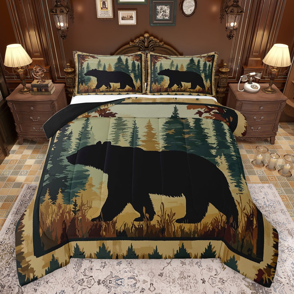 Castle Fairy Safari Bear Full Size Comforter Sets 3-Piece for Boys ...