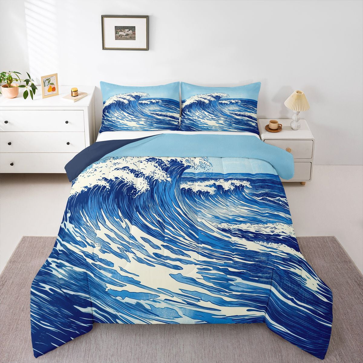 Castle Fairy Sea Waves Twin Comforter Sets,Japanese Style Bedding Set ...
