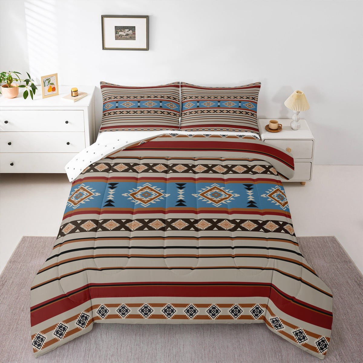 Castle Fairy Southwestern Aztec 3-Piece Full Size Comforter Sets ...