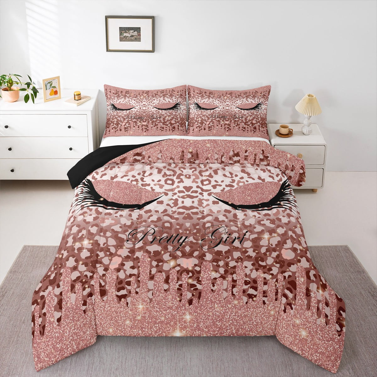 Castle Fairy Sparkling Eyelash 3pcs King Size Comforter Sets,Bling ...