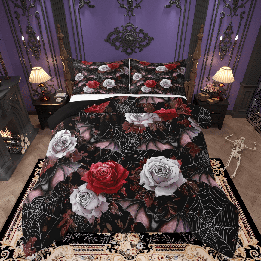 Castle Fairy Spooky Animal Bats 2pcs Bedding Comforter Set for ...