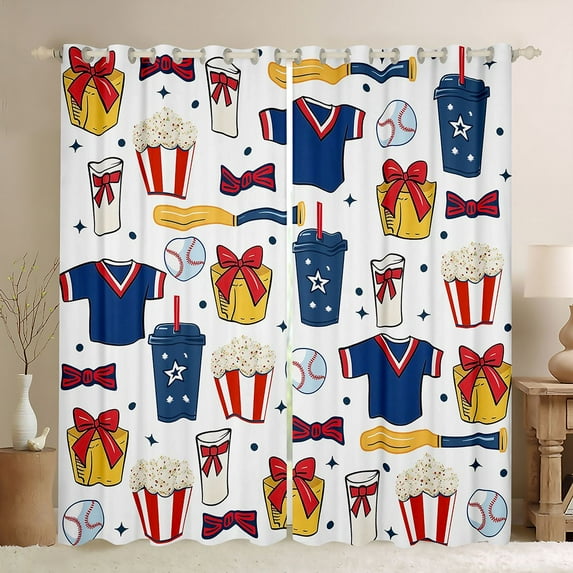 Castle Fairy Sport Baseball Black Out Curtains for Boys Girls,Kawaii ...