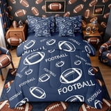 Castle Fairy Sport Football Queen Bedding 7pcs, Minimalist Ball Rugby ...