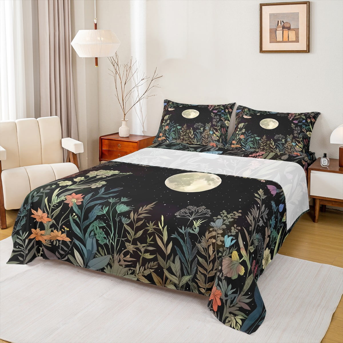 Castle Fairy Starry Sky 4-Piece Full Size Sheets,Chic Flower Bed Sheets ...