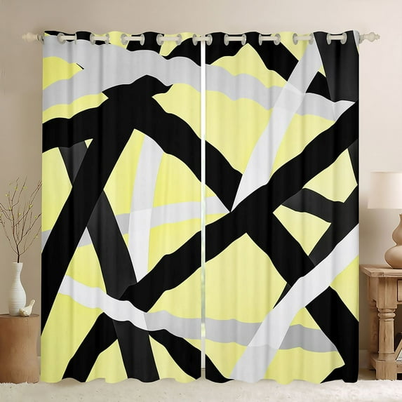 Castle Fairy Stripes Blackout Curtains Set of 2 (52x84 Each),Abstract ...
