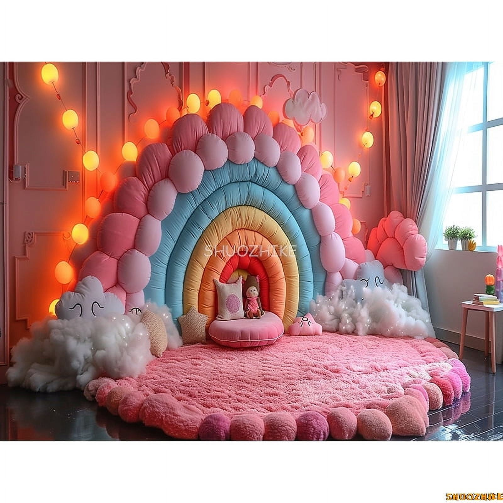 Castle Fairy Tale Candy Balloons Arch Photography Backdrops Props ...