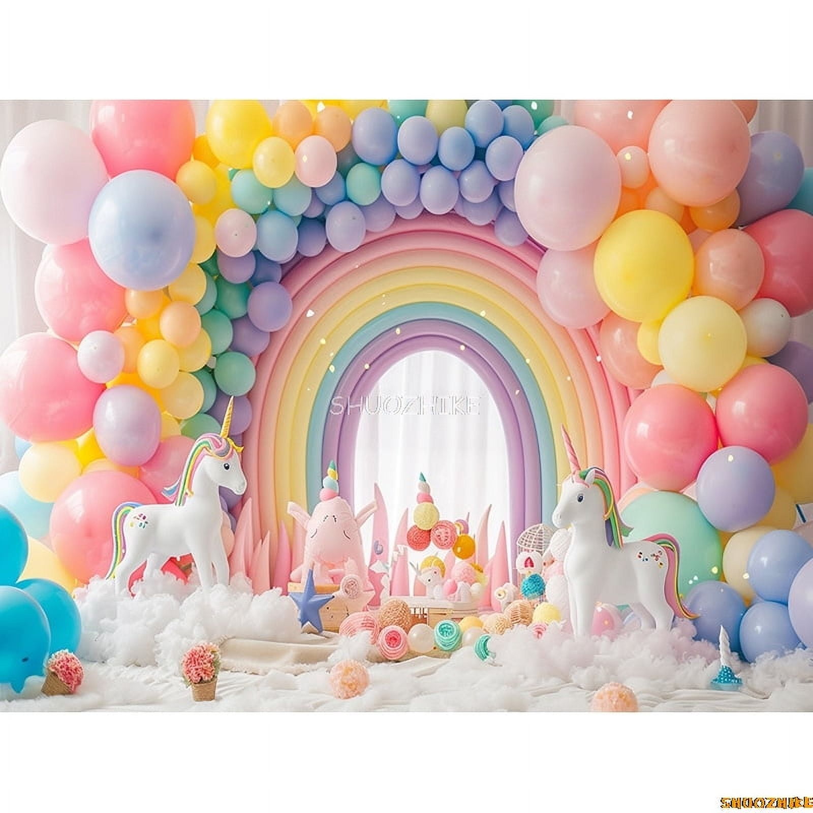 Castle Fairy Tale Candy Balloons Arch Photography Backdrops Props ...
